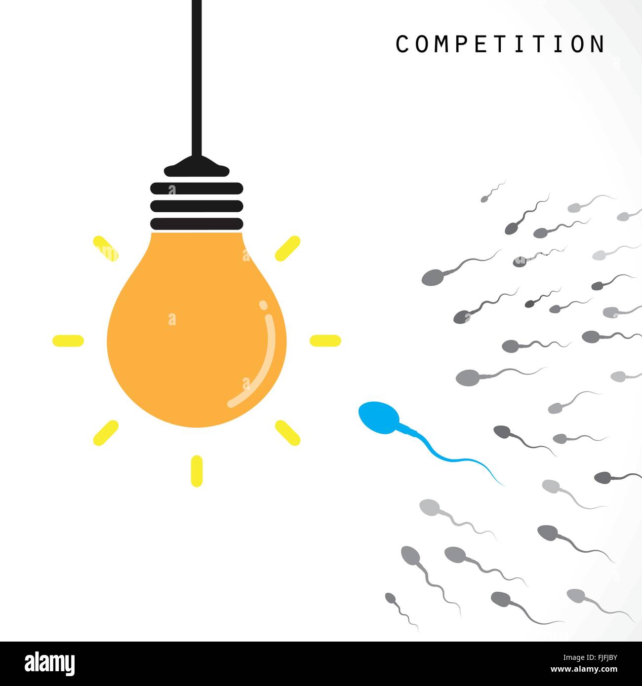 Creative light bulb Idea concept banner background. Competition and ...