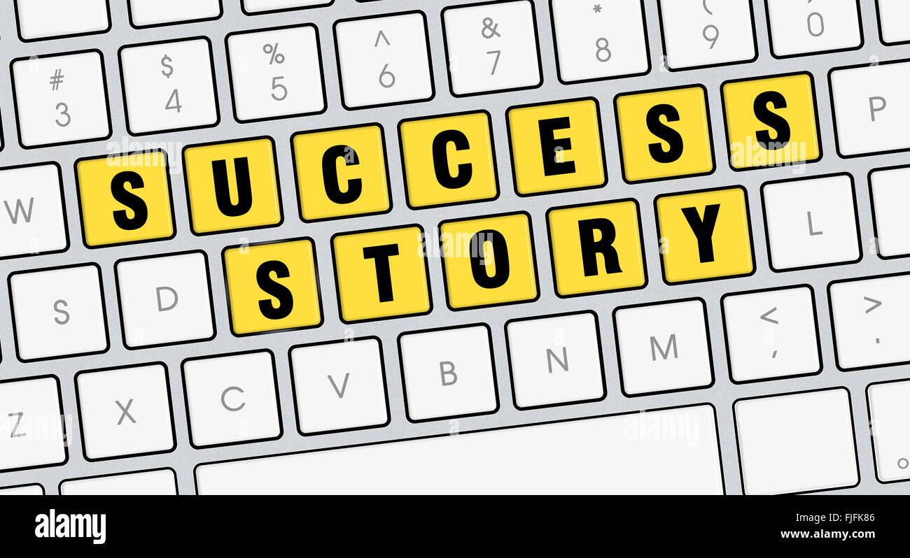 Success Story on Keyboard keys view Stock Photo - Alamy