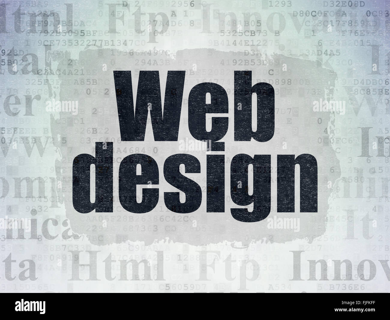 Web development concept: Web Design on Digital Paper background Stock ...