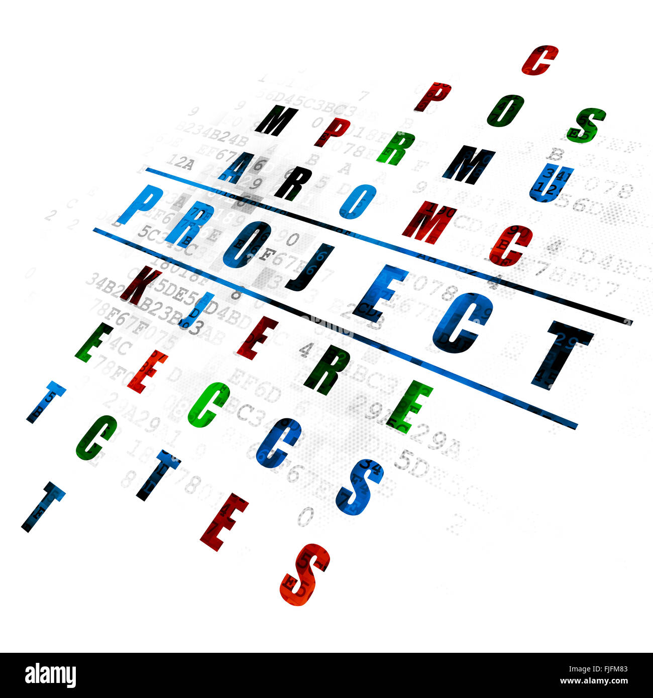 Business concept: Project in Crossword Puzzle Stock Photo - Alamy