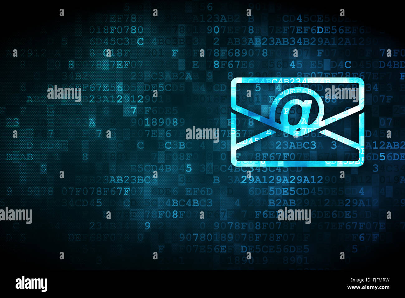 Finance concept: Email on digital background Stock Photo - Alamy