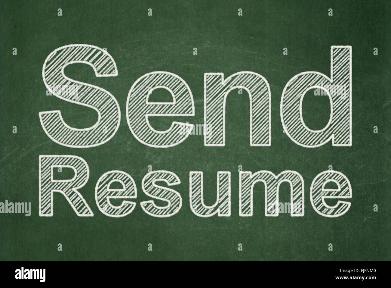 Finance concept: Send Resume on chalkboard background Stock Photo - Alamy