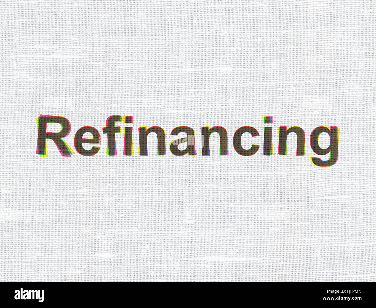 Finance concept: Refinancing on fabric texture background Stock Photo ...