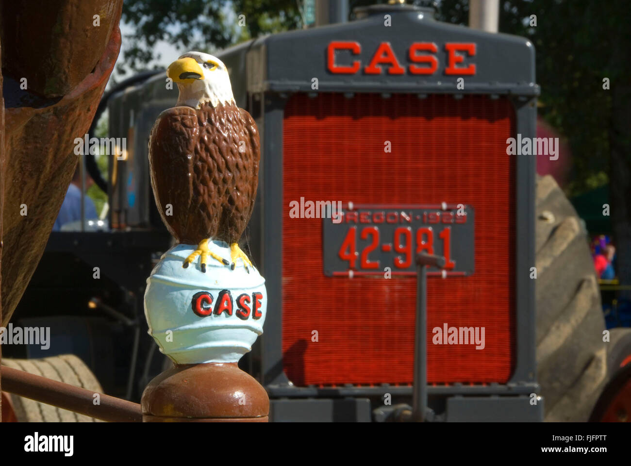 Case tractor emblem with grill, Great Oregon Steam-Up, Antique ...