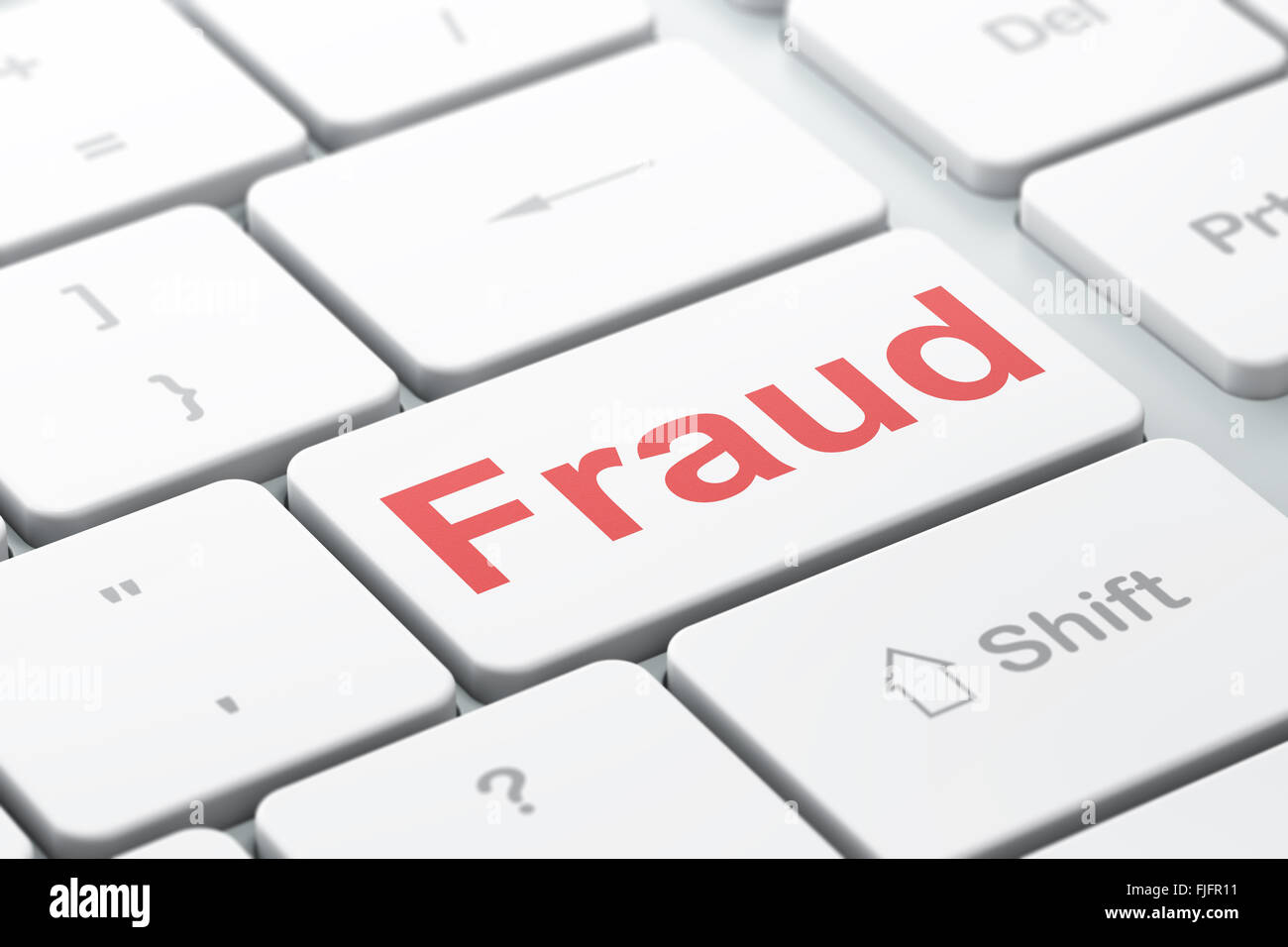 Safety concept: Fraud on computer keyboard background Stock Photo - Alamy