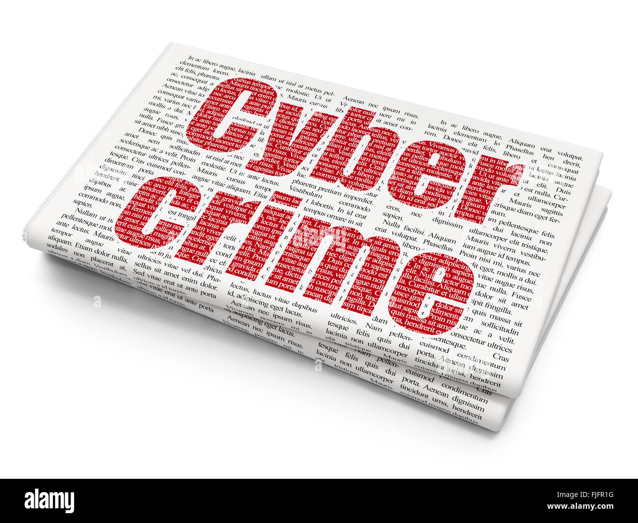 Safety concept: Cyber Crime on Newspaper background Stock Photo - Alamy