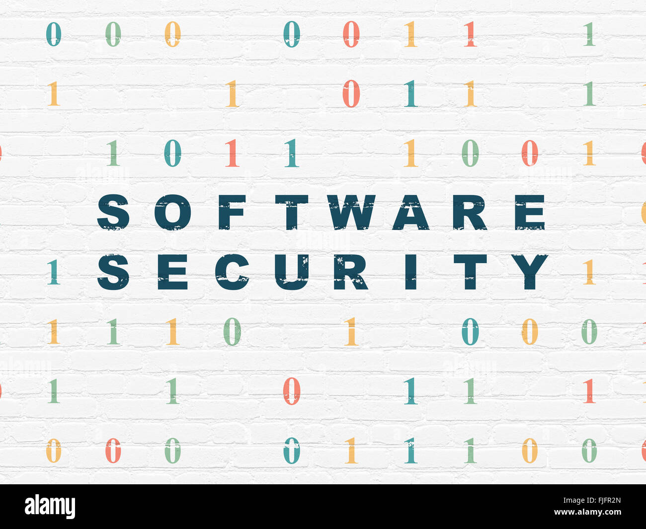 Safety concept: Software Security on wall background Stock Photo - Alamy