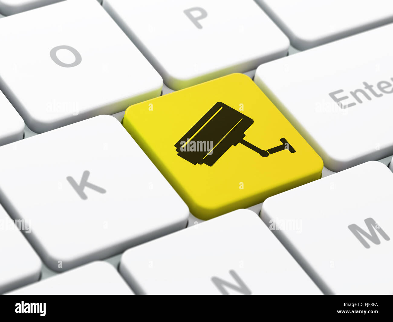 Security concept: Cctv Camera on computer keyboard background Stock ...