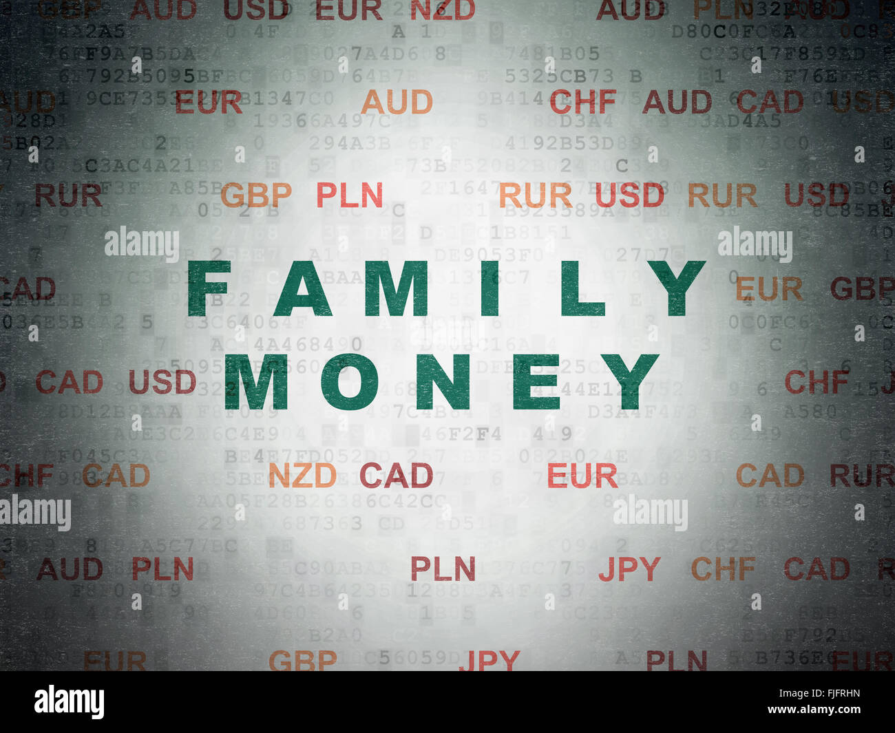 Currency concept: Family Money on Digital Paper background Stock Photo ...