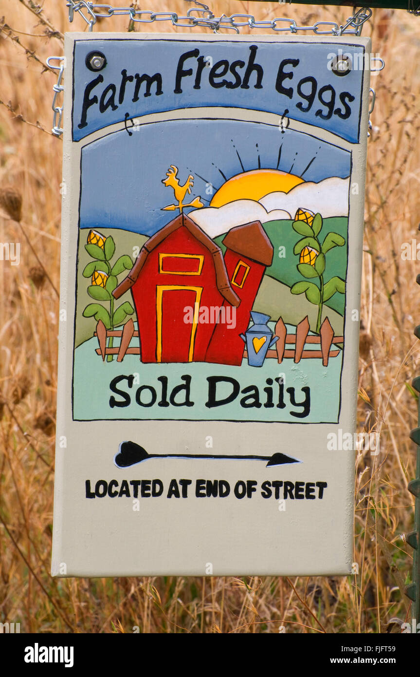 Fresh farm eggs sign hi-res stock photography and images - Alamy