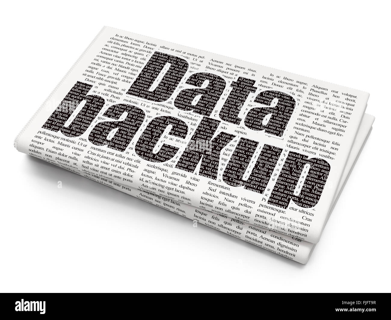 Information concept: Data Backup on Newspaper background Stock Photo ...