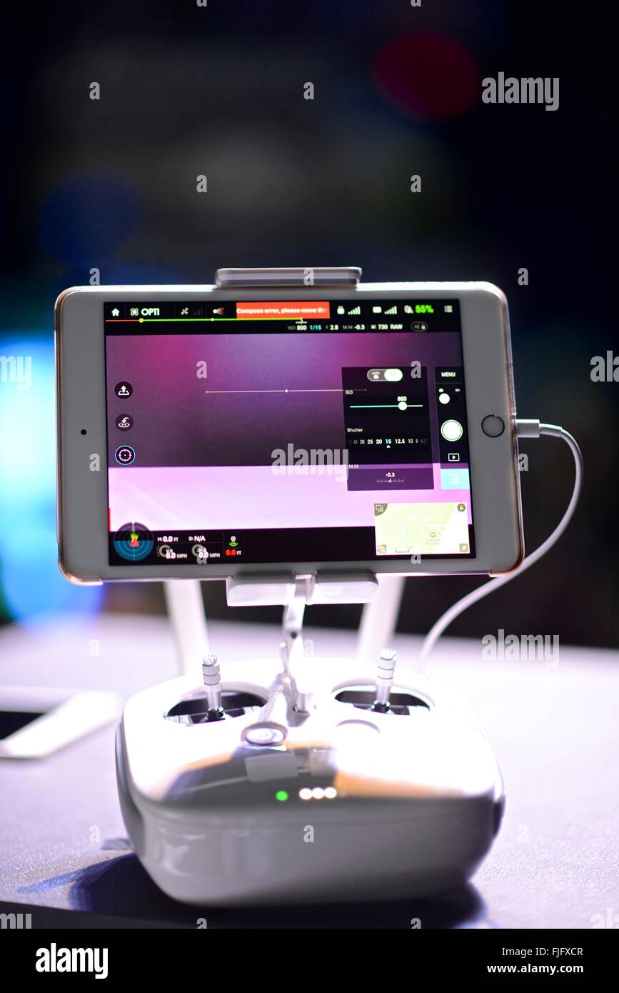 New York, USA. 01st Mar, 2016. The DJI Phantom 4 Drone with Anti ...