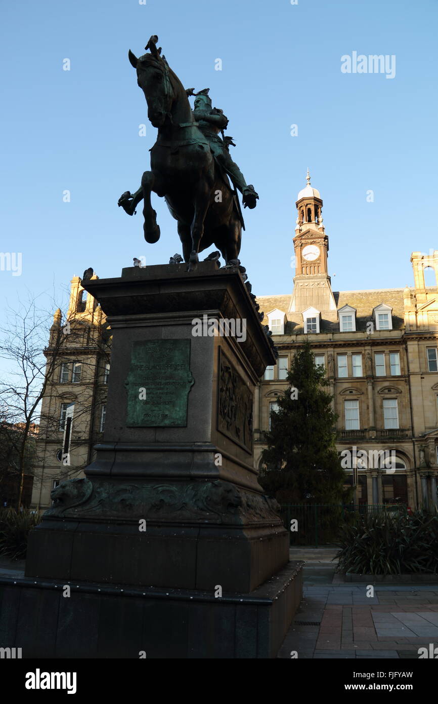 Statue of Edward the Black Prince,Leeds,W.Yorks.UK Stock Photo - Alamy
