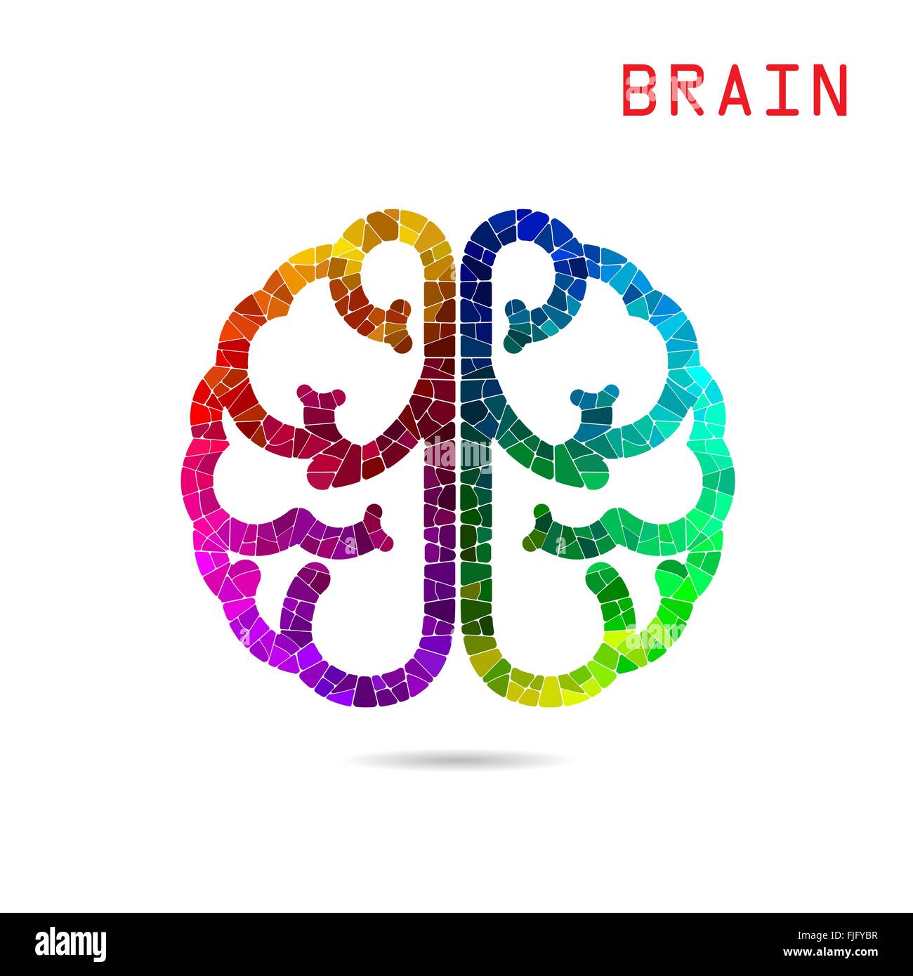 Creative colorful left brain and right brain Idea concept background ...