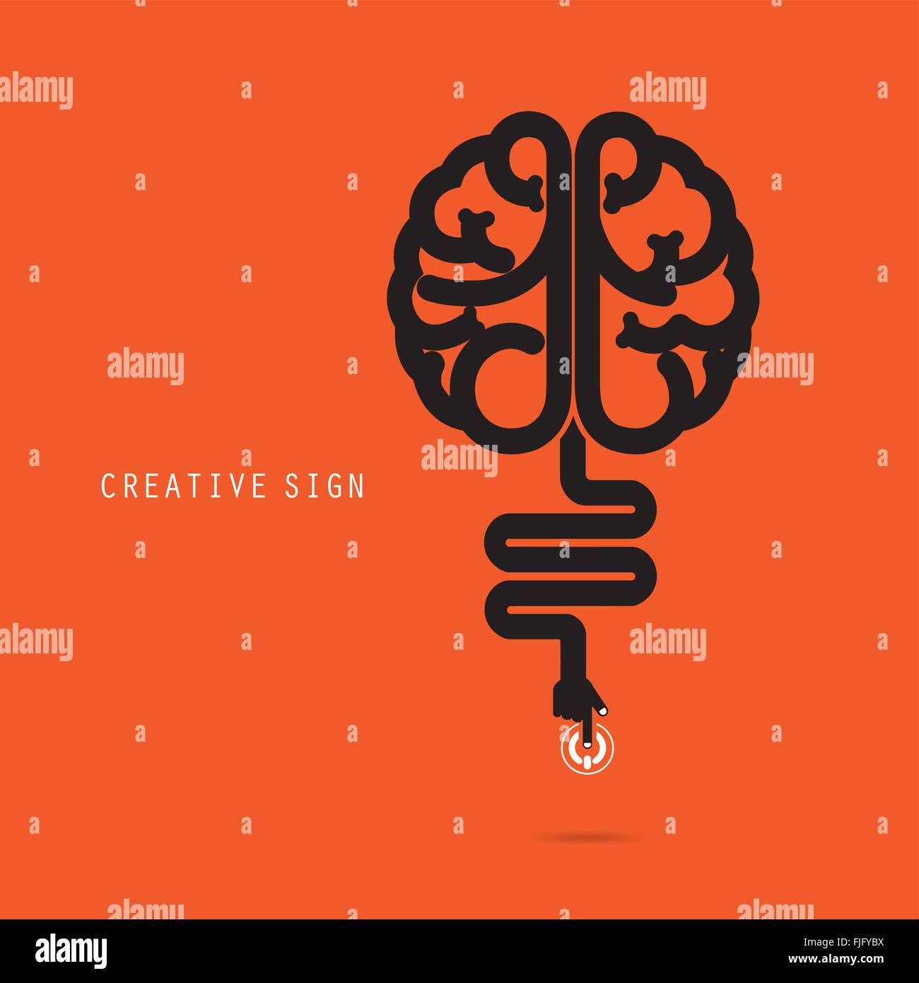 Creative brain concept, design for poster ,flyer, cover or brochure ...