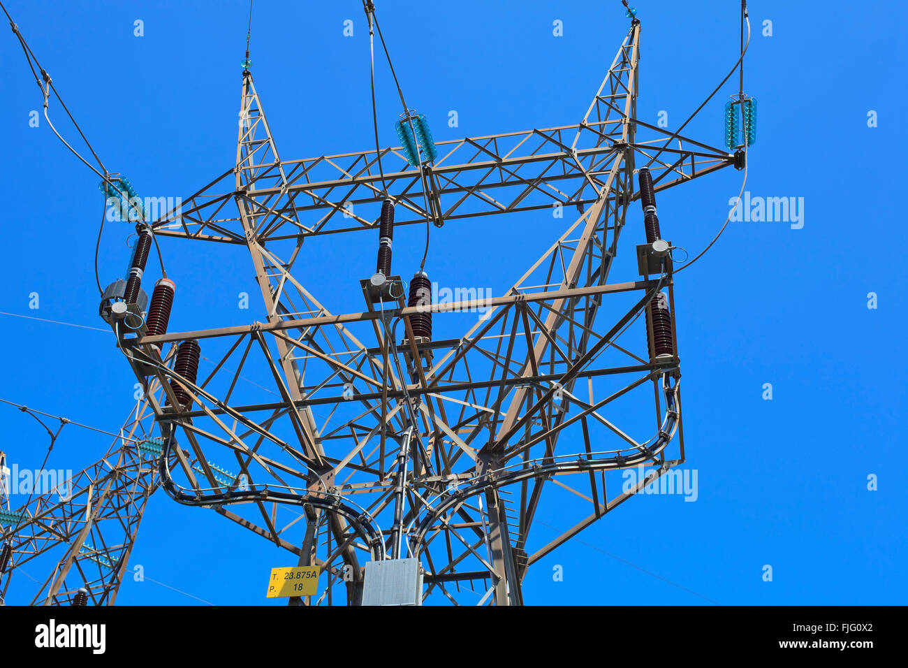 Electricity transmission pole Stock Photo - Alamy
