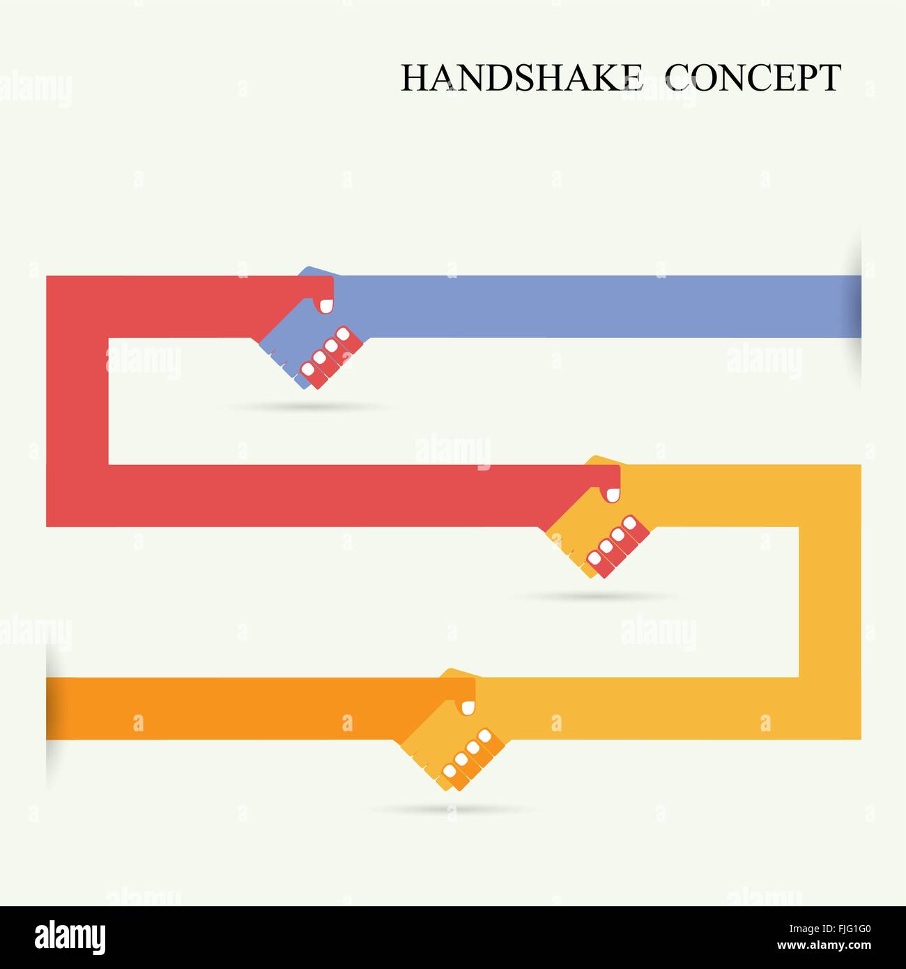 Handshake abstract sign vector design template. Business creative ...