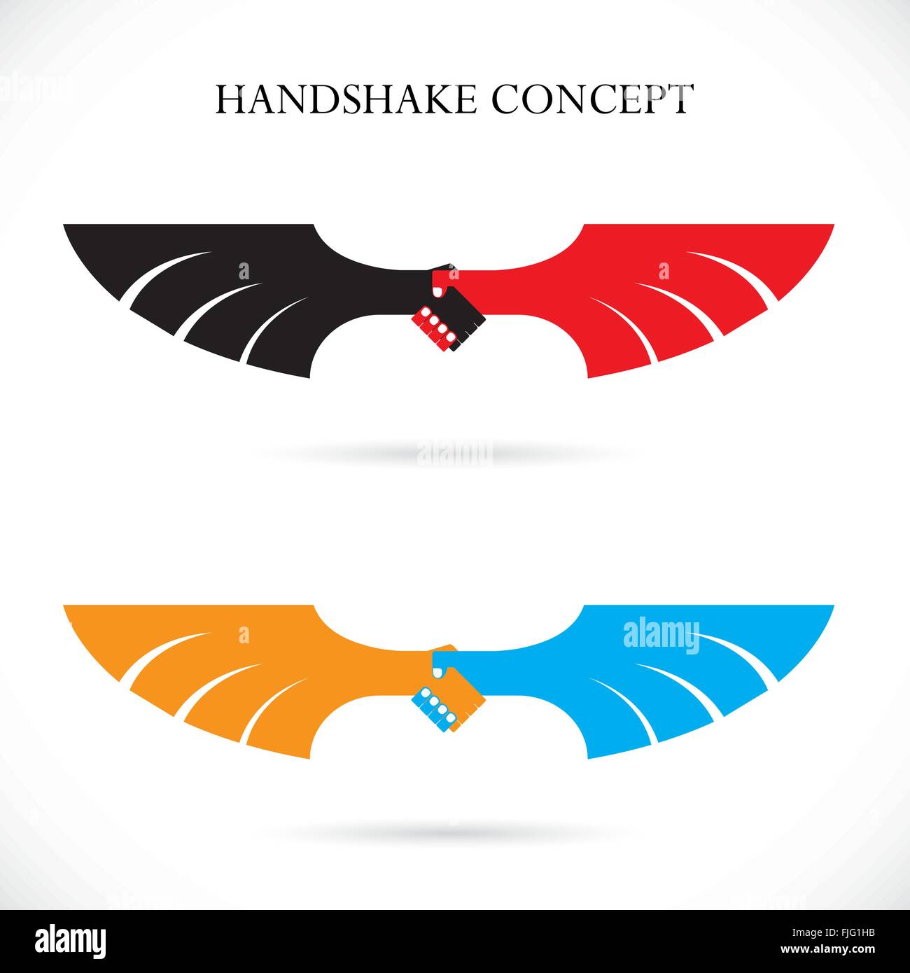 Handshake abstract design concept template. Business creative logotype ...