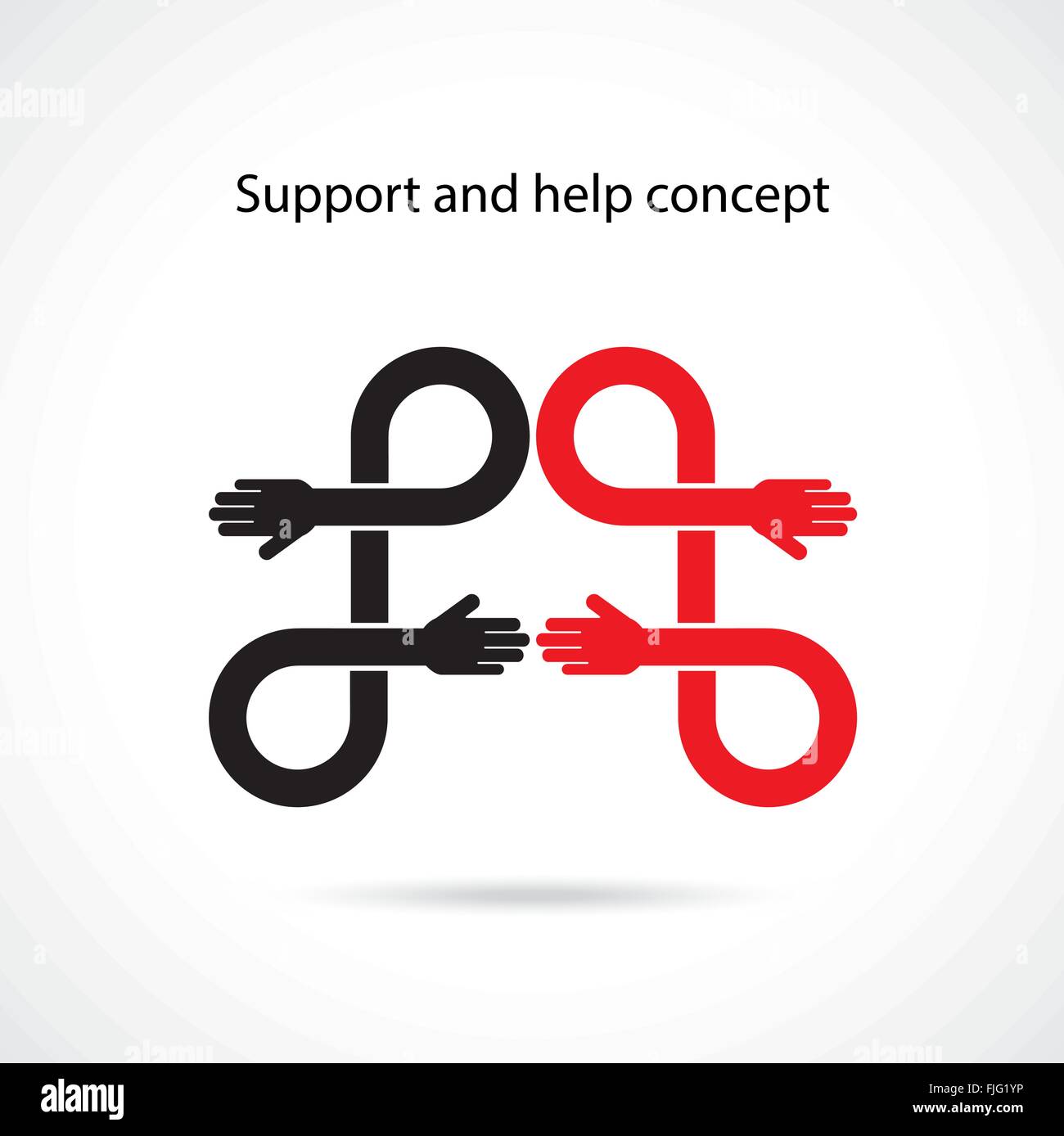 Support and help concept, teamwork hands concept, handshake concept ...
