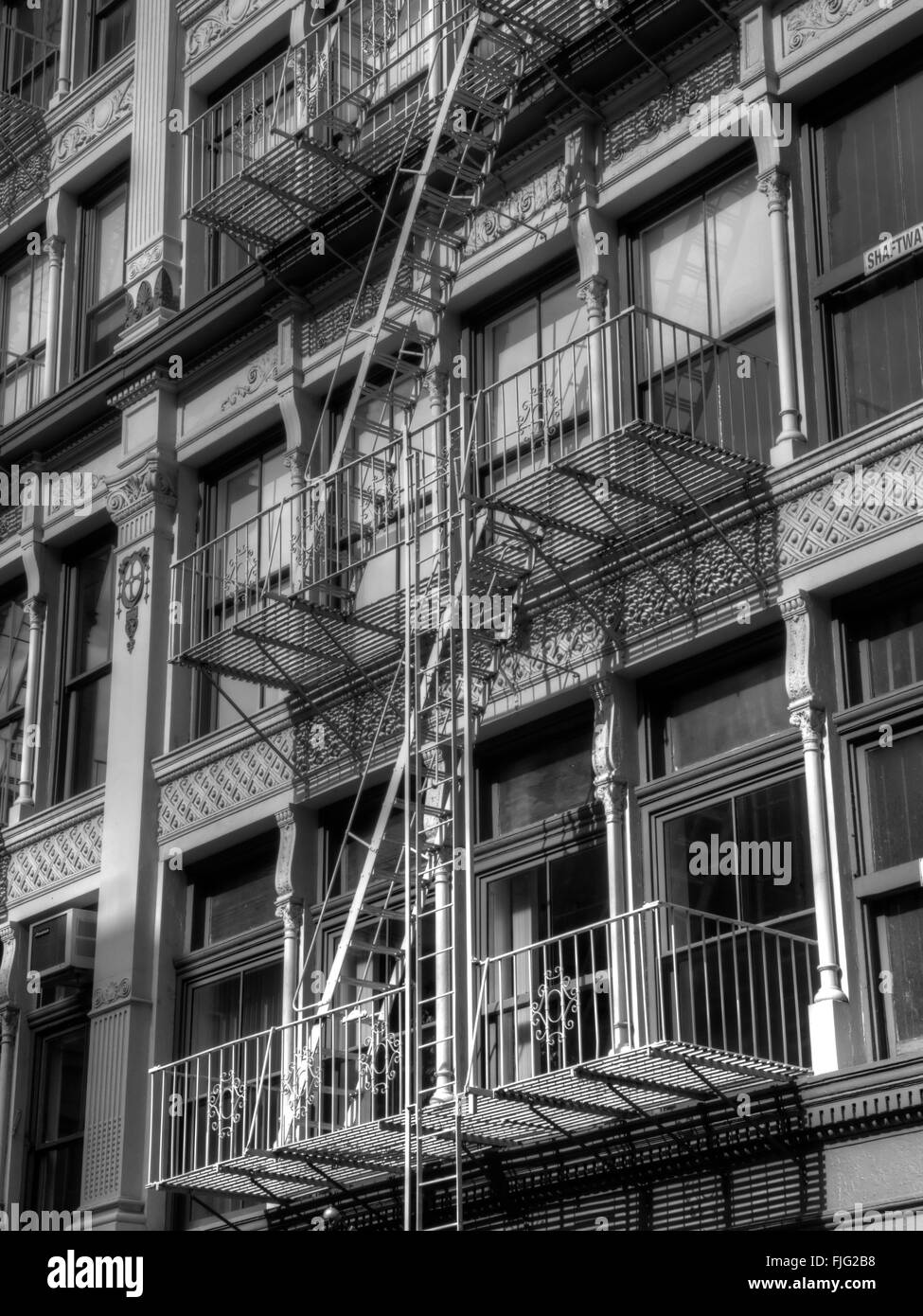 Fire escapes of an apartment building hi-res stock photography and ...