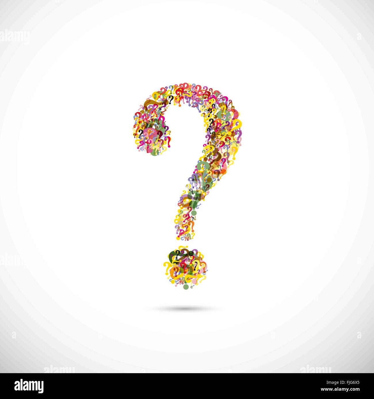 Colorful question mark symbol on background. Education or business ...