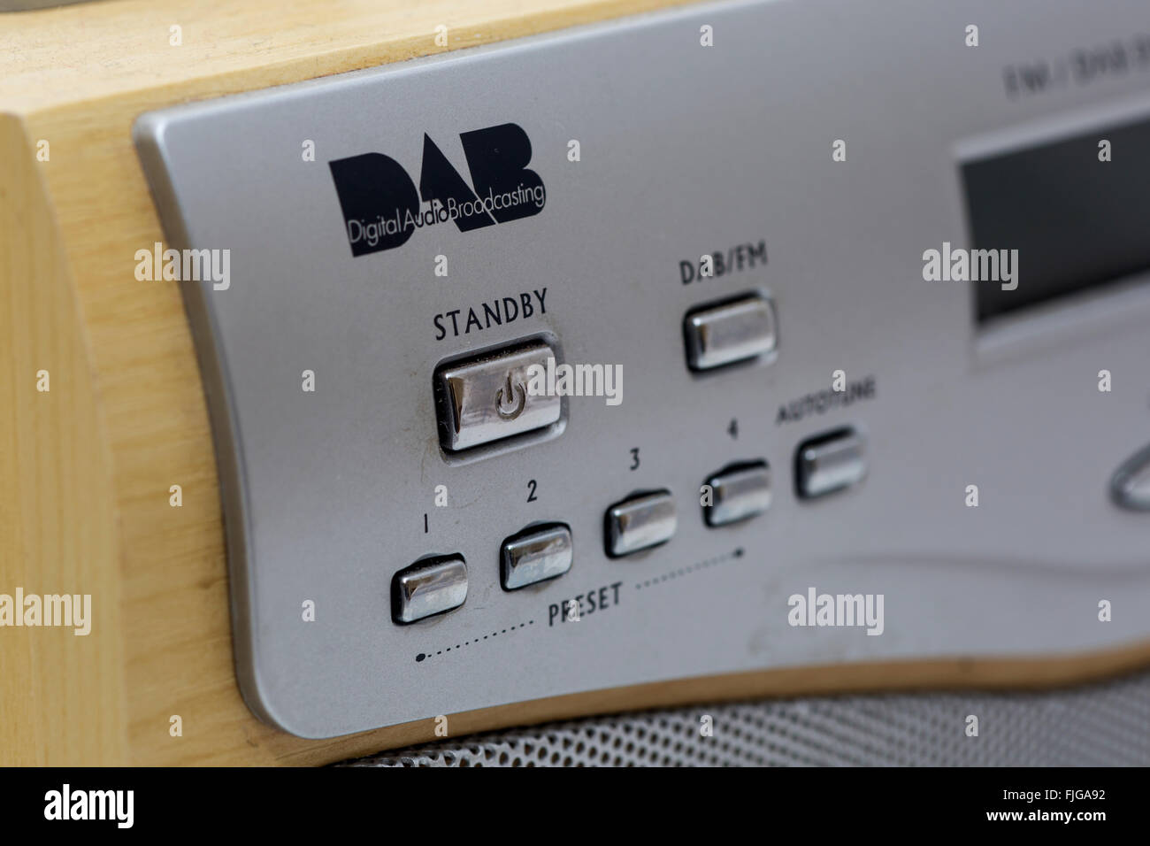 Details of a portable DAB digital radio Stock Photo - Alamy