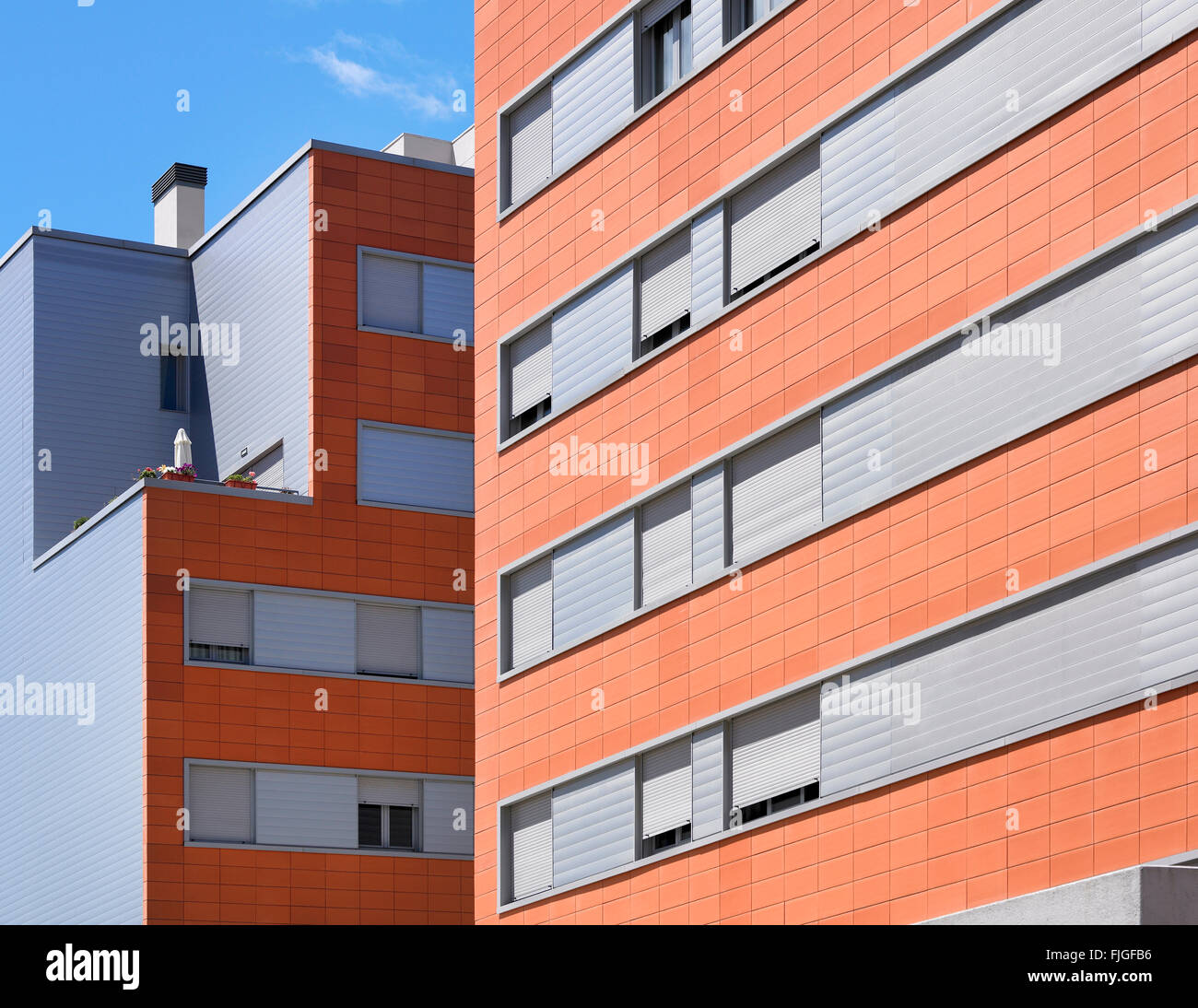 Modern building facade with ceramic coating. Horizontal Stock Photo - Alamy