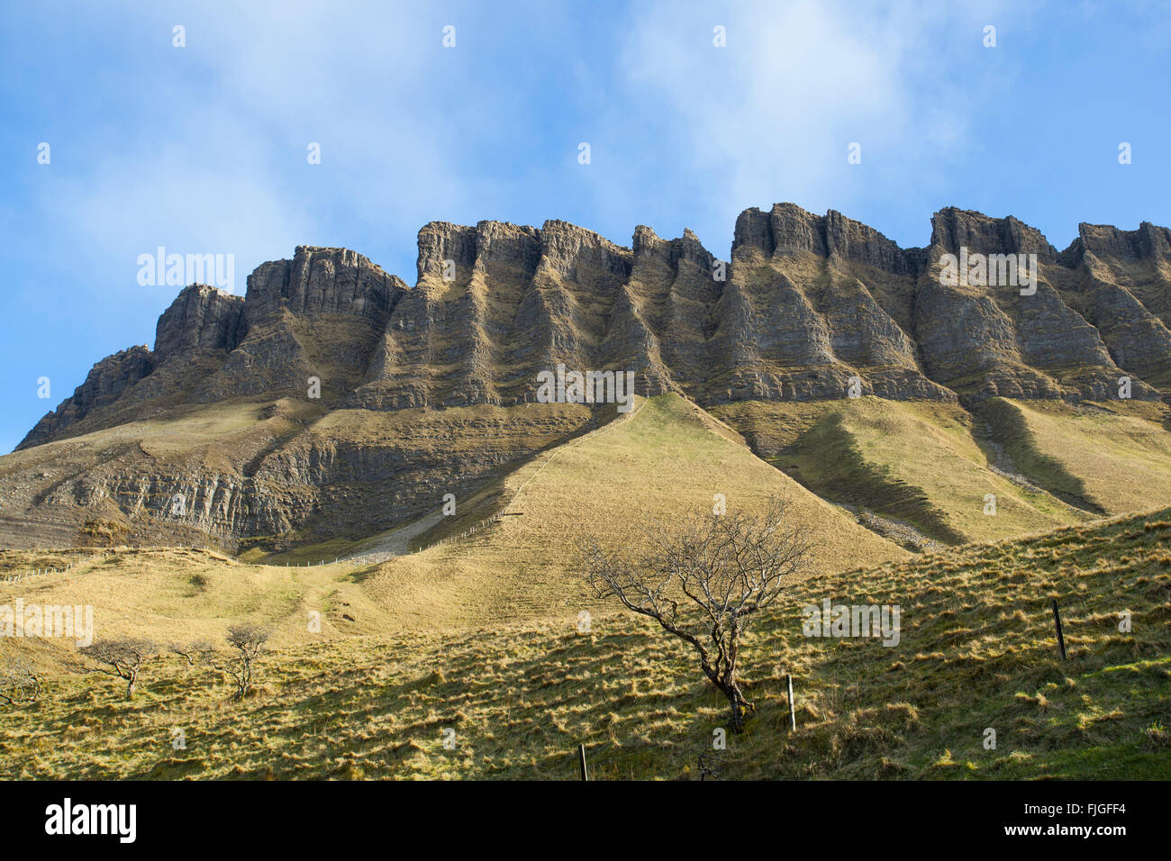 View from the foot of Benbulben Stock Photo - Alamy