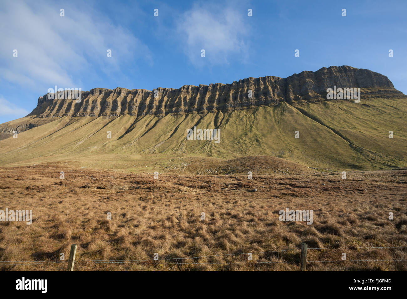 View from the foot of Benbulben Stock Photo - Alamy