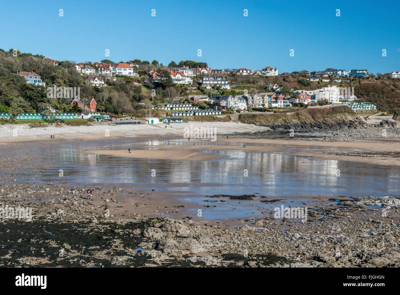 Langland Bay on the AONB Gower peninsula, south Wales Stock Photo - Alamy