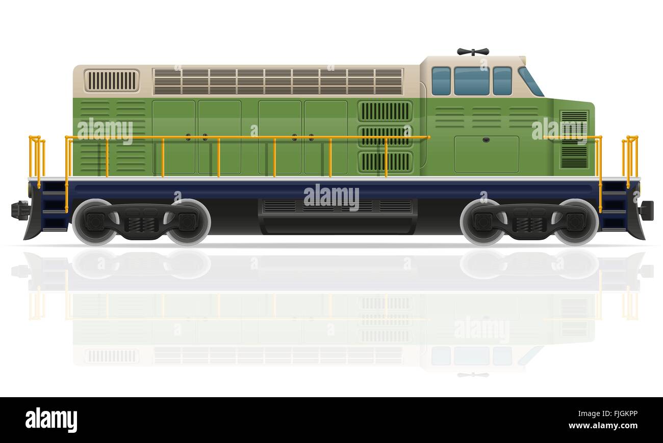 railway locomotive train vector illustration isolated on white ...