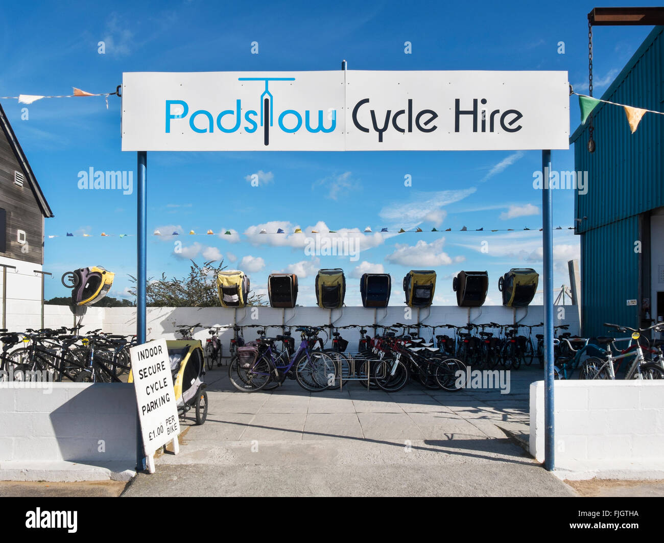 Padstow Cycle Hire, Cornwall, UK Stock Photo - Alamy