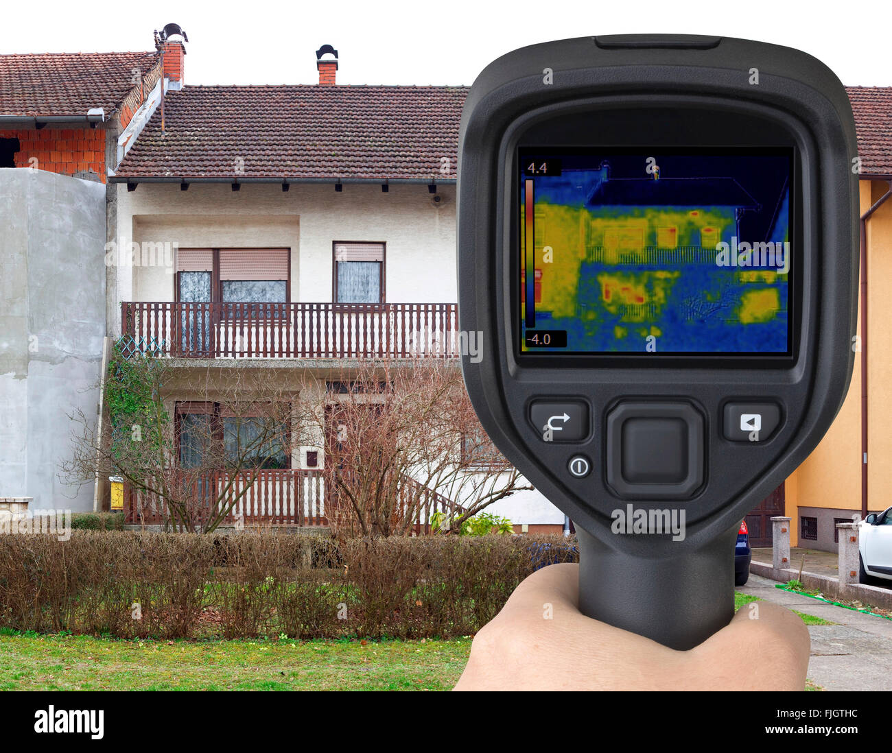 House Facade Thermal Imaging Analysis Stock Photo - Alamy