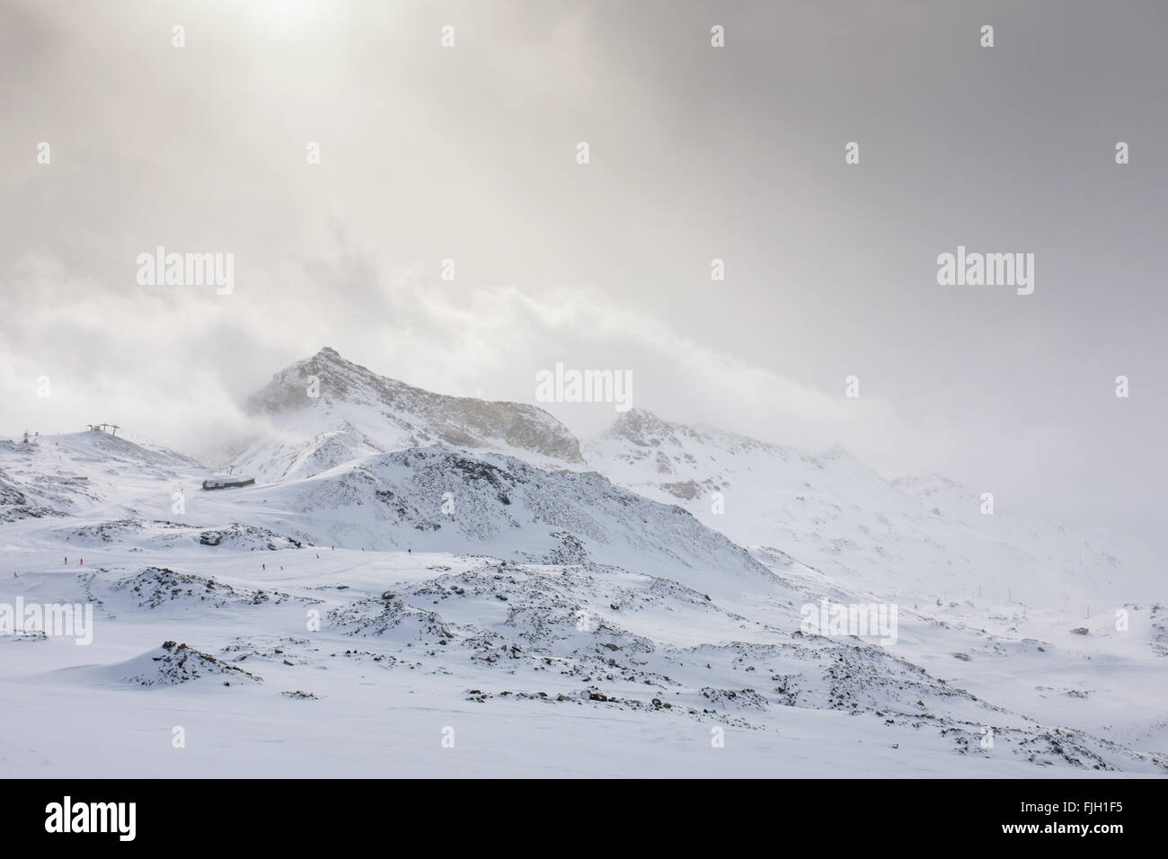 Snow covered mountains in the Italian alps Stock Photo - Alamy