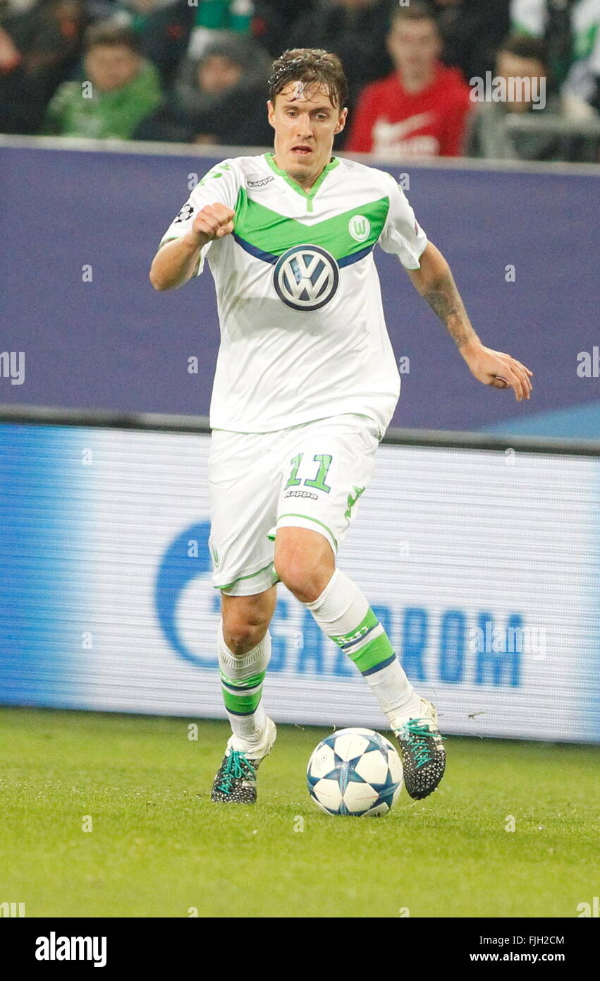 Max Kruse lors du match de champion league Wolfsbourg - Manchester ...
