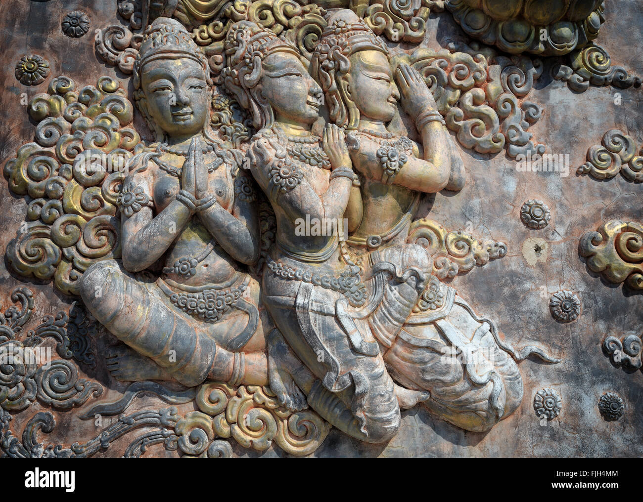 Decorative lintel , Thailand Stock Photo - Alamy