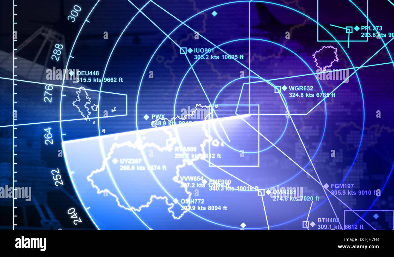Radar with targets in action Stock Photo - Alamy