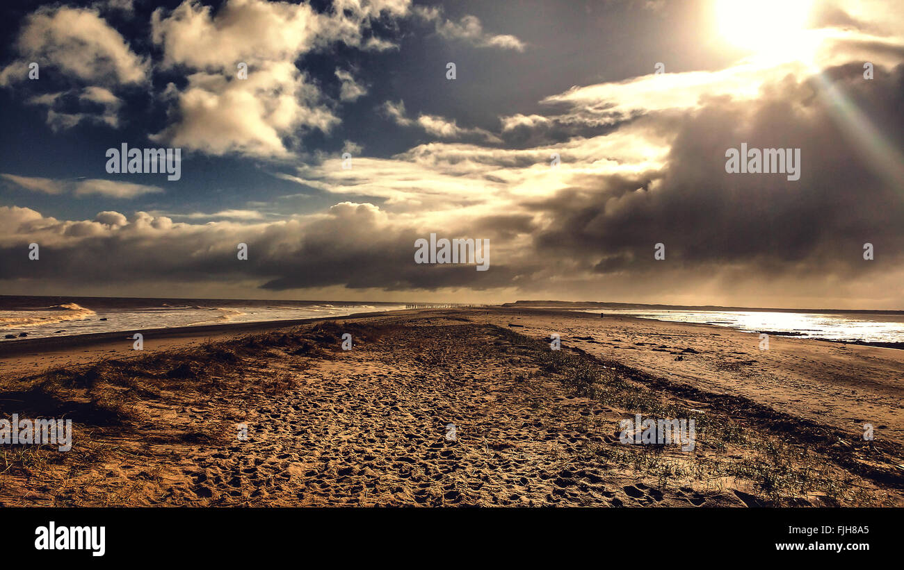 seaside landscape with dramatic sky Stock Photo - Alamy
