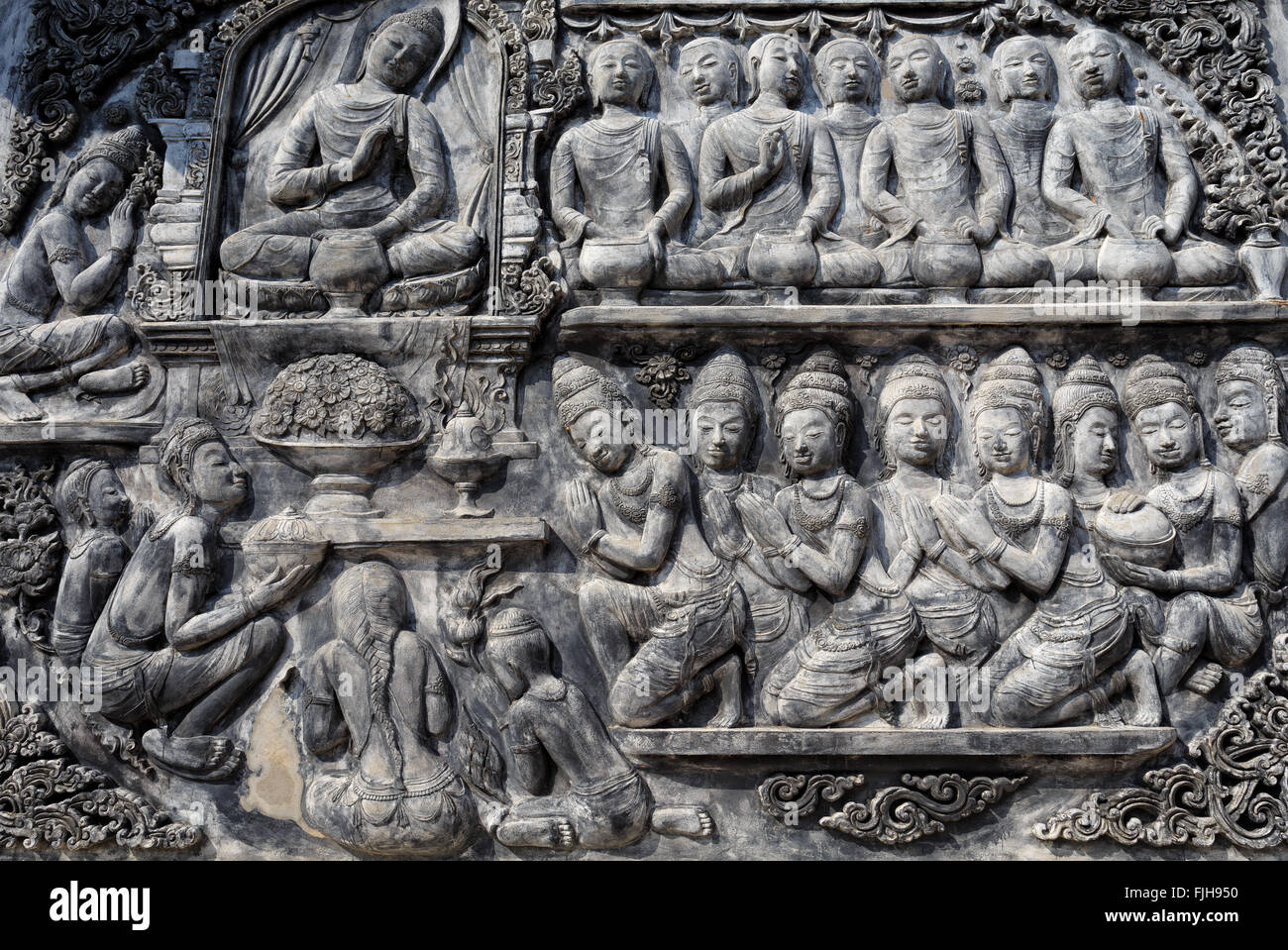 Decorative lintel , Thailand Stock Photo - Alamy