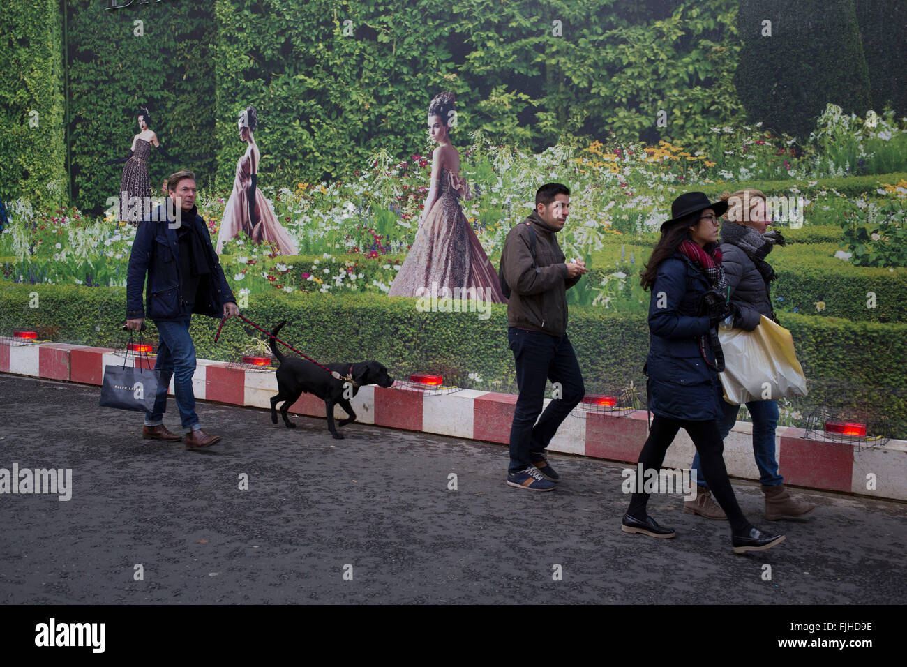 Hoarding outside a shop under refurbishment makes an interesting street ...