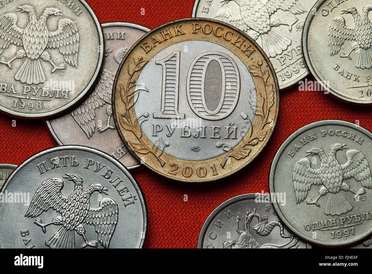 Coins of Russia. Russian 10 ruble coin Stock Photo - Alamy