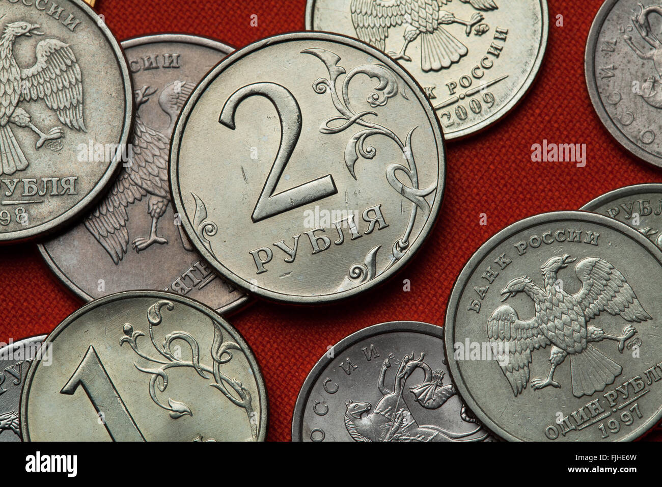Coins of Russia. Russian two ruble coin Stock Photo - Alamy