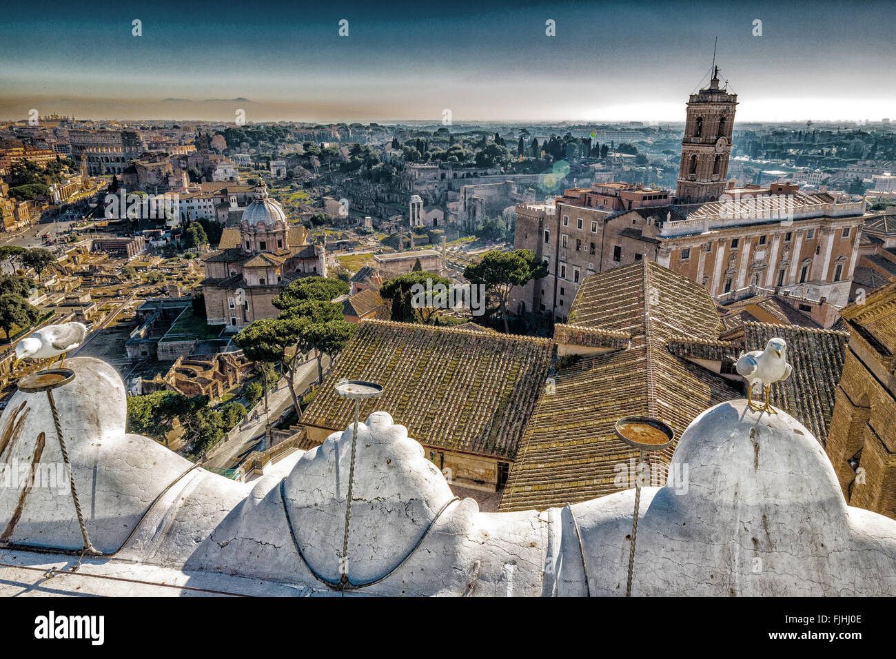 Rome roofs hi-res stock photography and images - Alamy