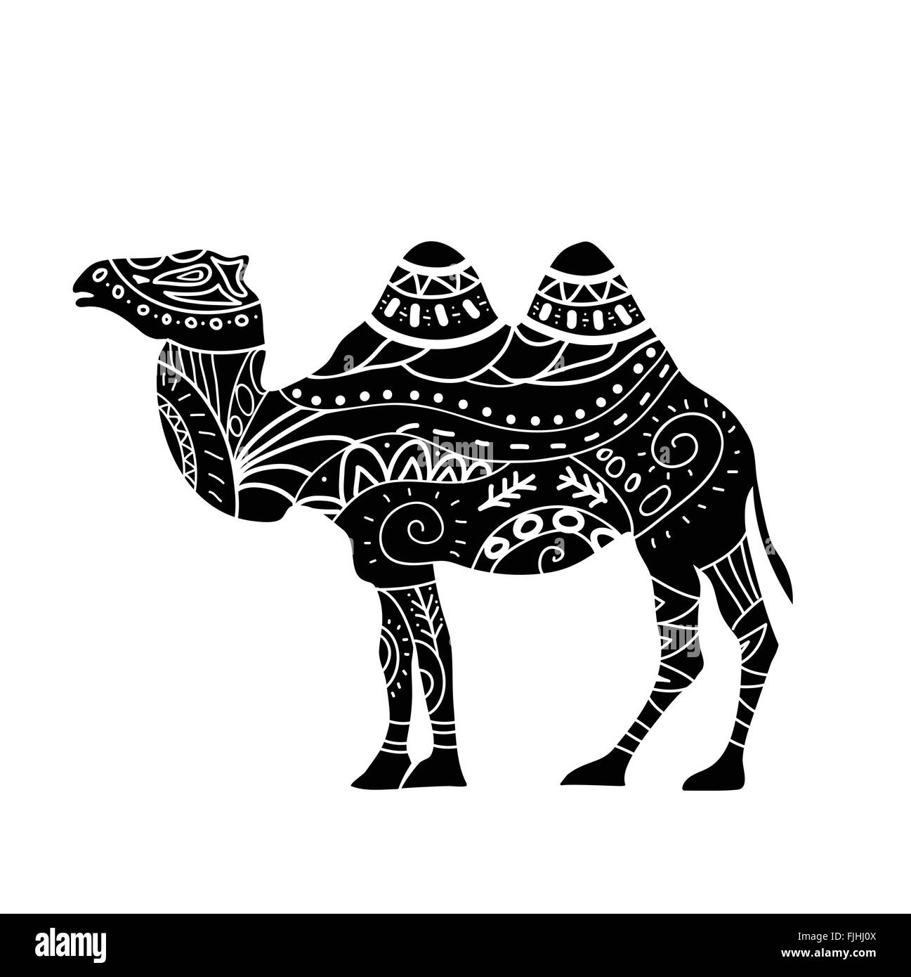 Aboriginal art animal art painting Black and White Stock Photos ...