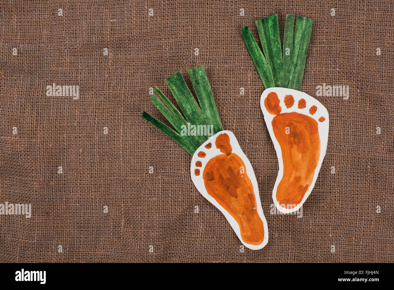 handmade foot-shaped carrot Stock Photo - Alamy