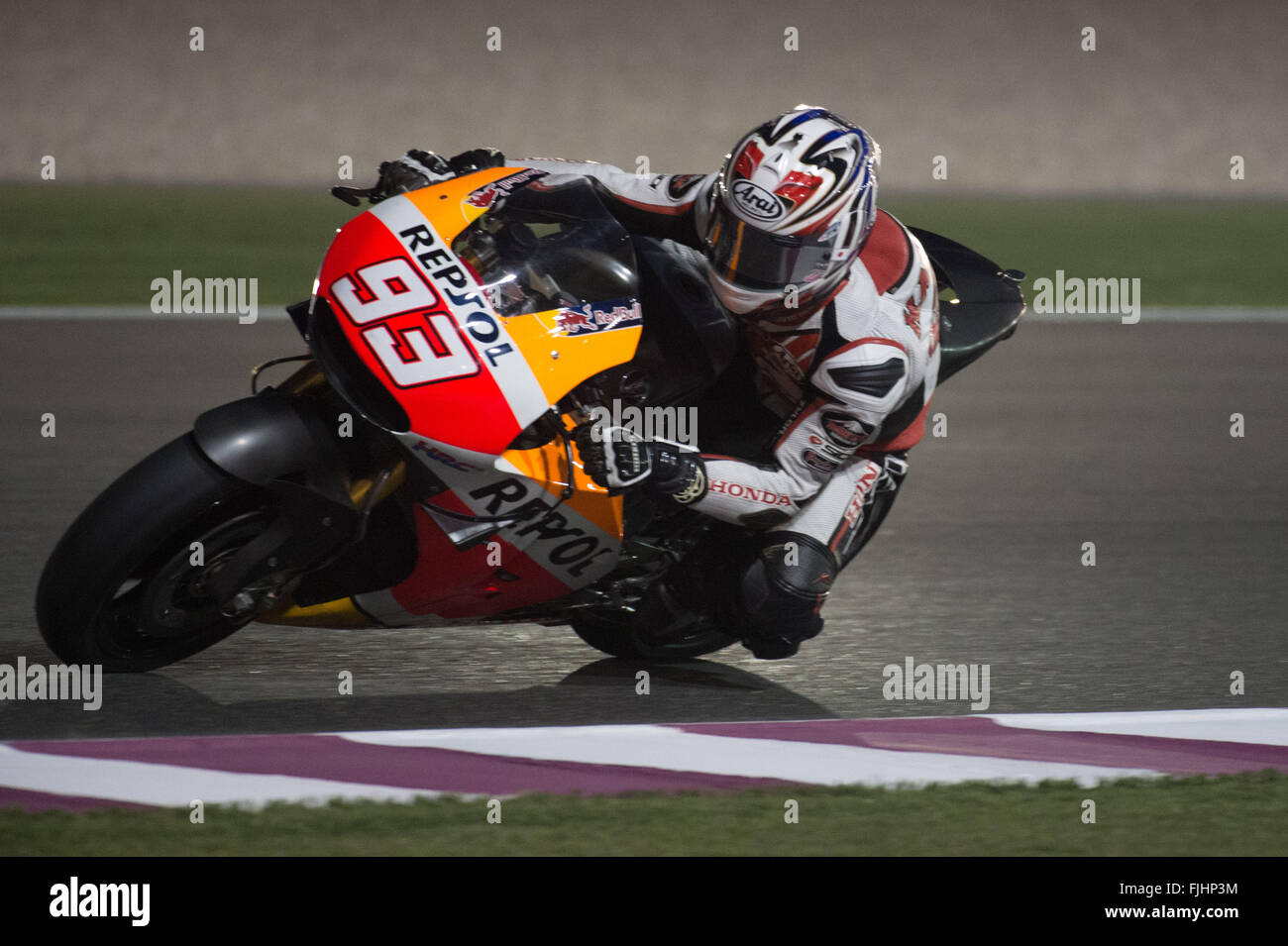 Doha, Qatar. 02nd Mar, 2016. The Motorcycle Grand Prix riders take to ...