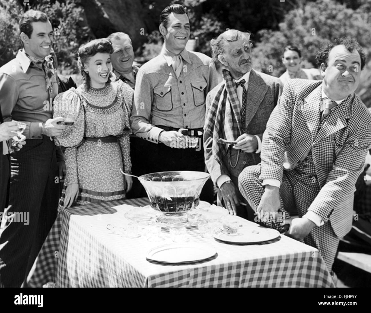 TEX HARDING, CHARLES STARRETT, BOTH BARRELS BLAZING, 1945 Stock Photo ...