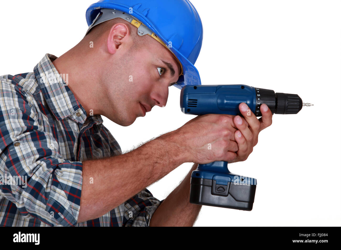 Man with screwdriver Stock Photo - Alamy