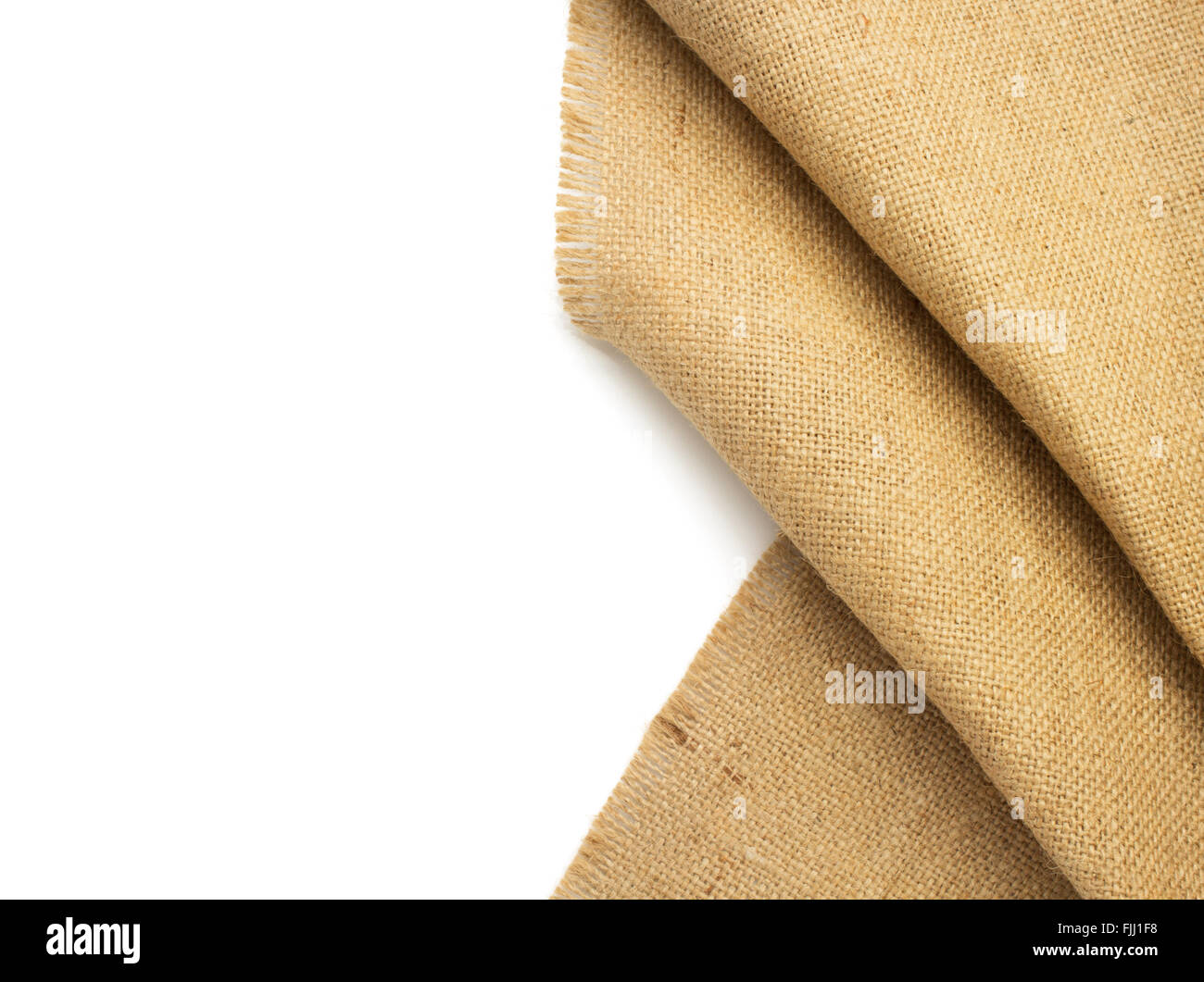 burlap hessian sacking isolated on white background Stock Photo - Alamy