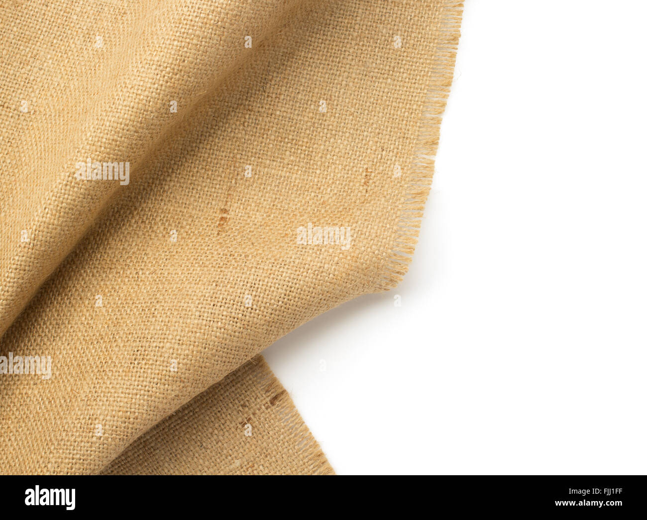 burlap hessian sacking isolated on white background Stock Photo - Alamy